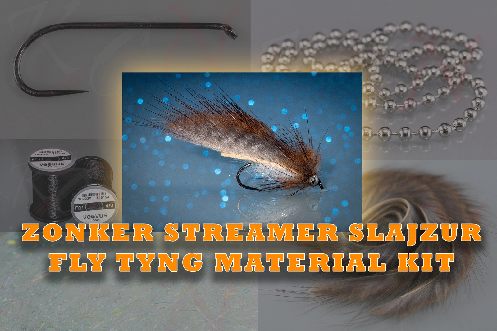Fly Tying Kit - Zonker streamer fly (slajzur) - online webshop
