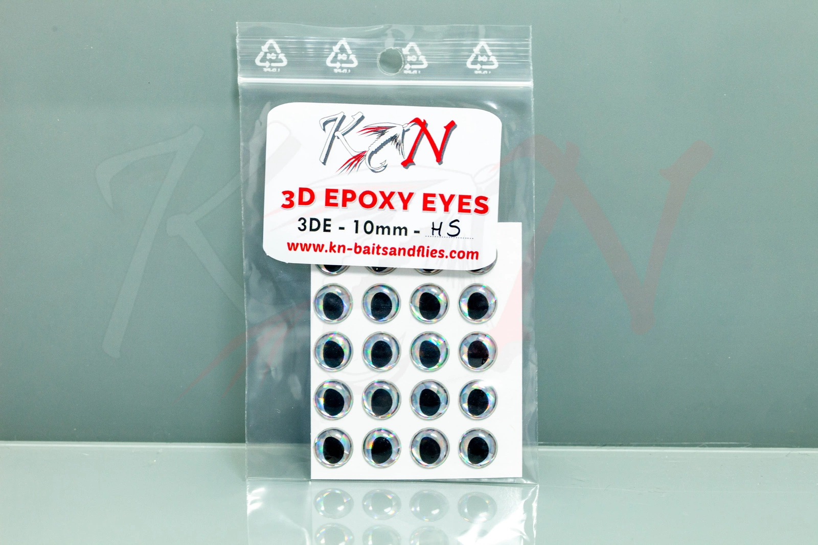 3D Epoxy Eyes 10mm - Holographic Silver - online webshop