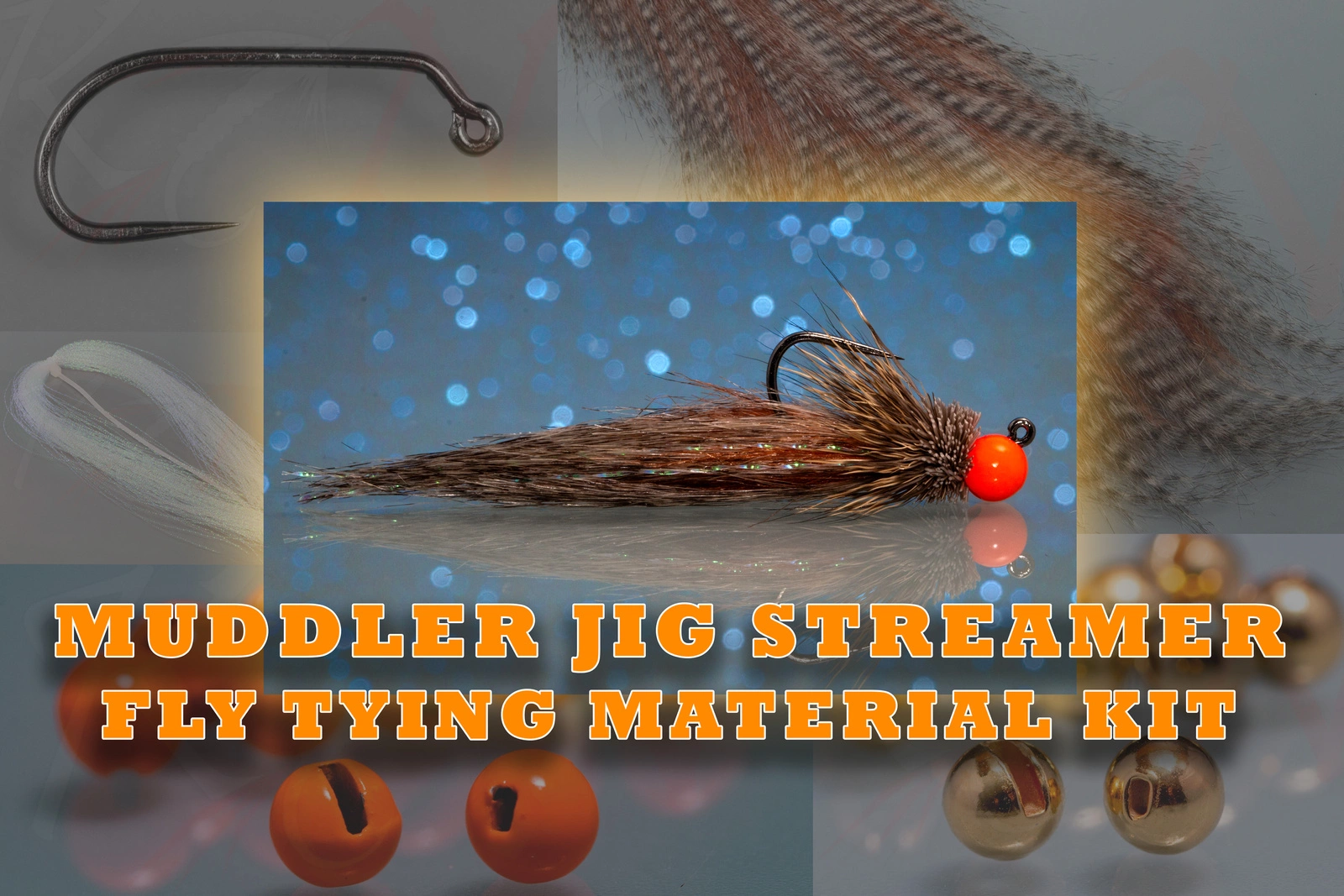 Fly Tying Kit - Muddler Jig Streamer pattern for trout - online webshop