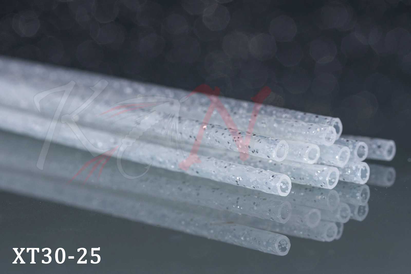 Outer tubes 3mm - 25 Clear + Silver Glitter - online webshop