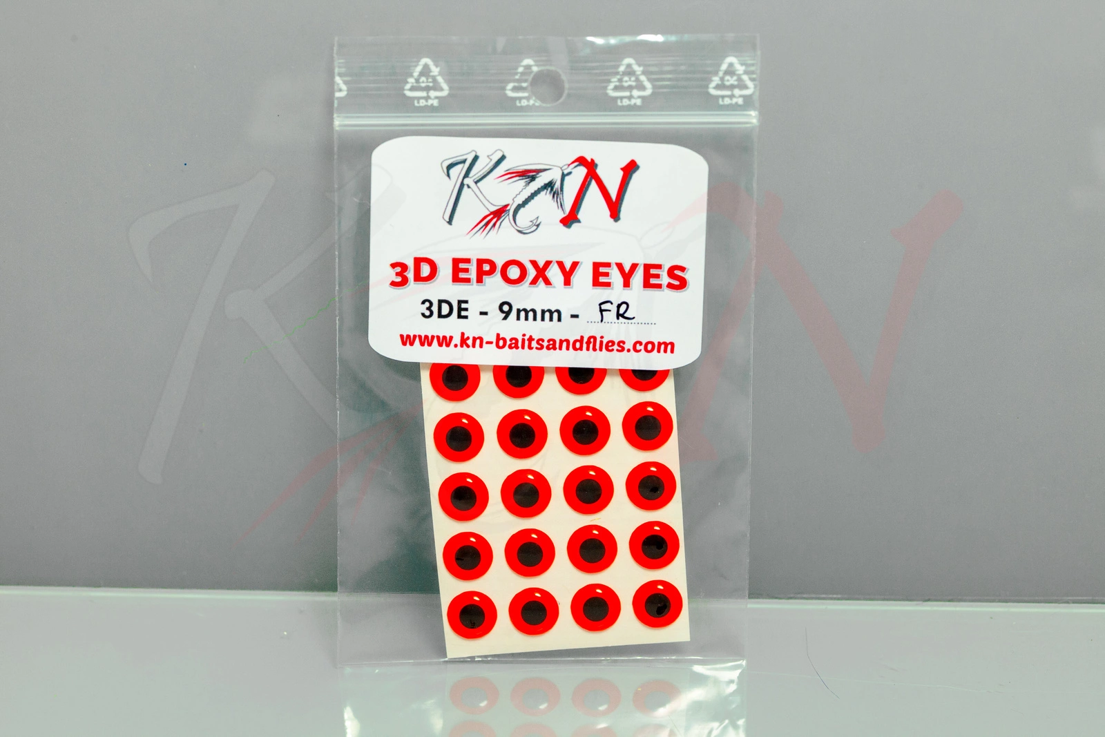 3D Epoxy Eyes 9mm - Fluo Red - online webshop