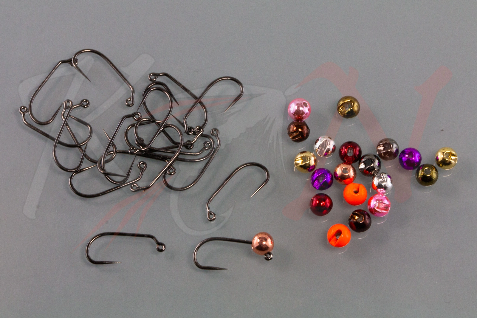 Jig hooks #10 with tungsten beads - 4.6mm, 0.82g, 20 + 20 pcs. - online webshop