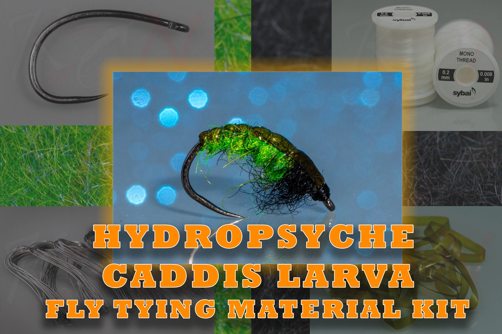Fly Tying Kit - Hydropsyche Caddis Larva pattern - online webshop