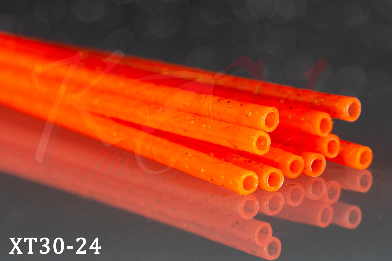Outer tubes 3mm - 24 Orange + Gold Glitter - online webshop
