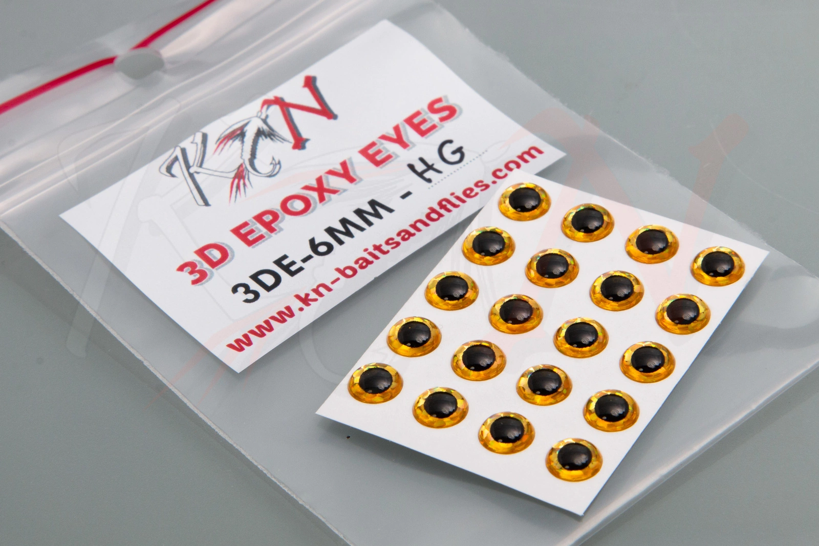 3D Epoxy Eyes 6mm - Holographic Gold - online webshop